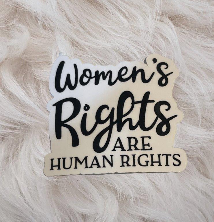 Women’s Rights Are Human Rights Women Empowerment Black And White Stic ...