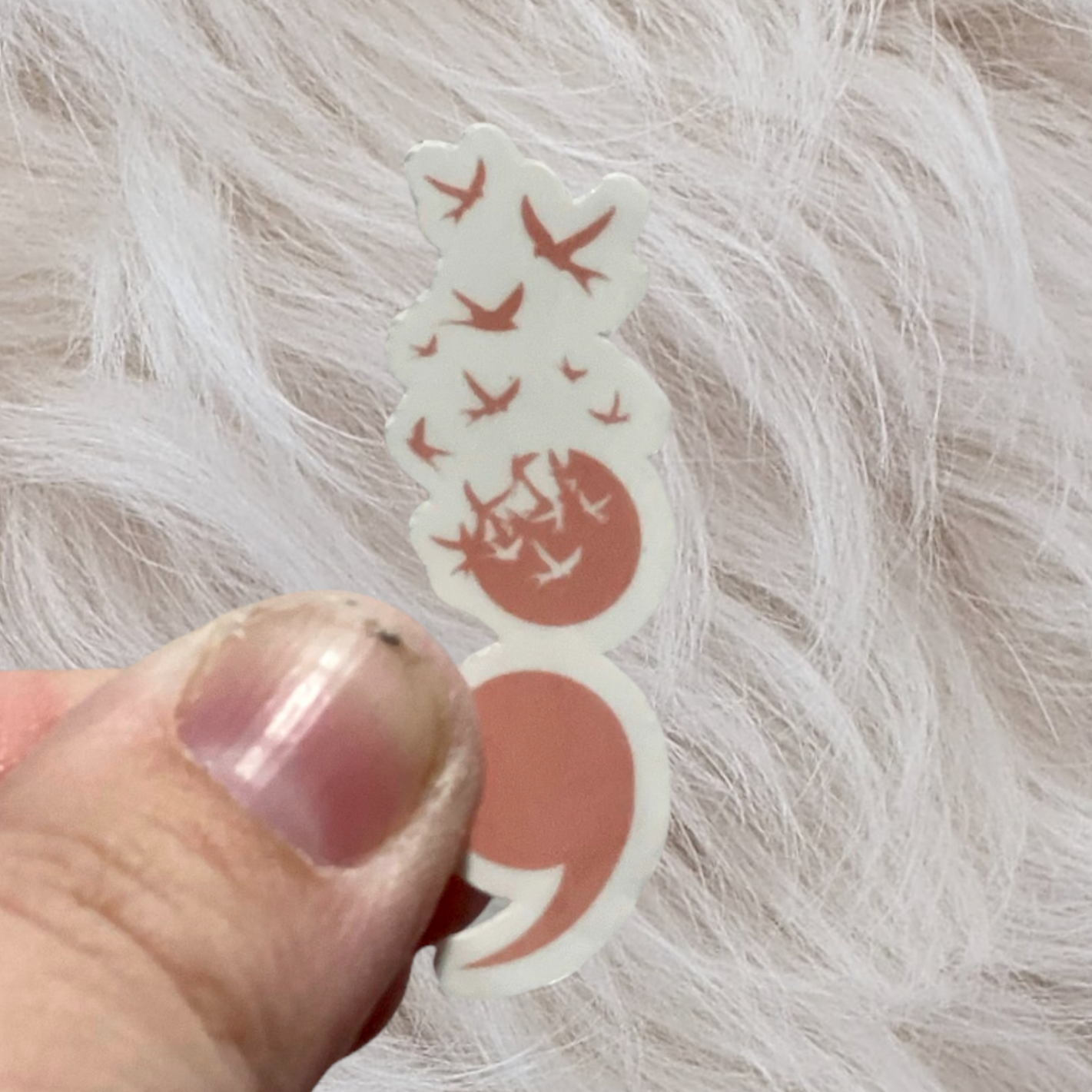 Mental Health Awareness - Semi-Colon Birds - Pink Sticker – Salty ...